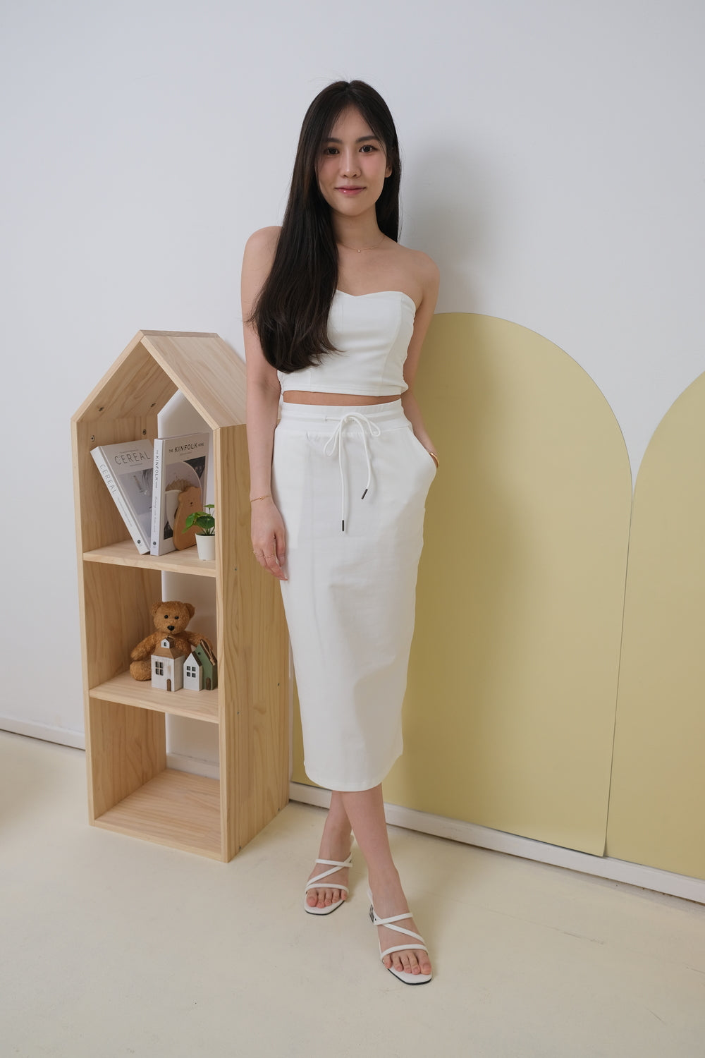 Lucia Bustier Top Co-Ords in Cloud – AveryDay